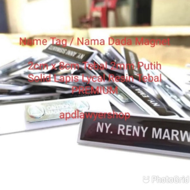 Jual Name Tag Id Card Papan Nama Dada Name Tag nama dada Resin magnet ...