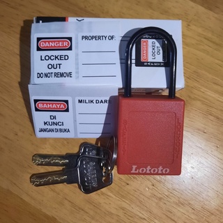 Jual LOTOTO LS32 Merah Gembok Safety Loto Padlock Safety Lockout Tagout ...