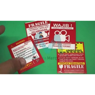 Jual Sticker Peringatan Unboxing / Stiker Unboxing / Label Video ...