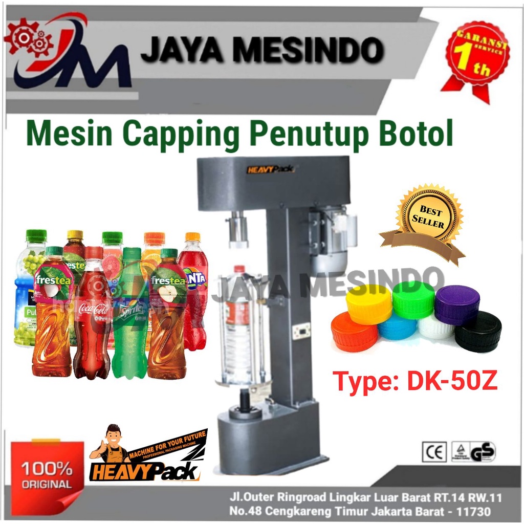 Jual Mesin Tutup Botol Plastik / Capping Machine DK-50Z Heavypack ...