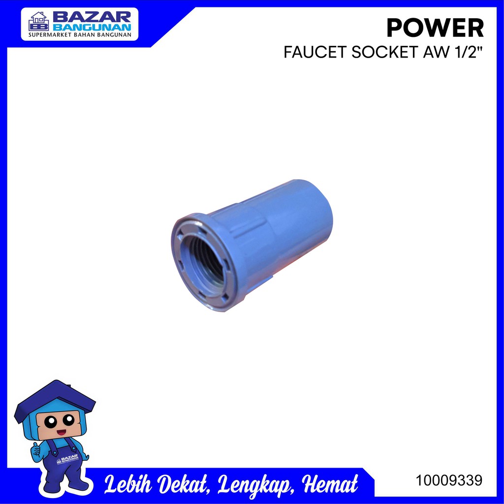 Jual Power - Sambungan Pipa Fitting Socket Sock Sok Drat Dalam Pvc Aw 1 ...