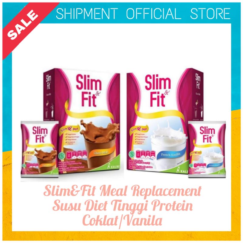 Jual SLIMFIT SUSU REPLACEMENT MEAL 6X54 gr Slim Fit Diet Coklat Vanilla ...