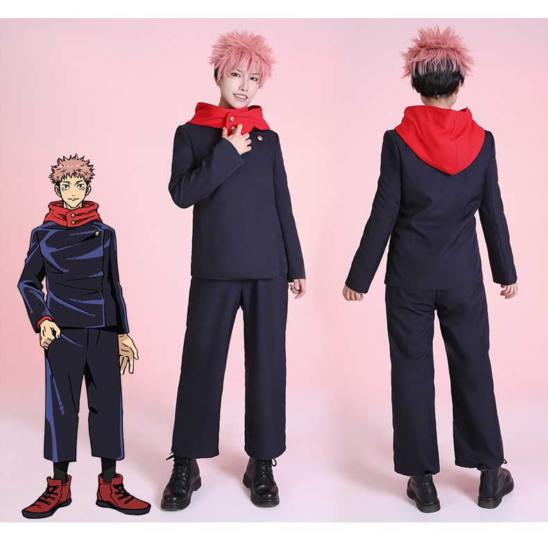 Jual Jujutsu Kaisen Set Costume Yuji Itadori Cosplay Baju Jaket Set ...
