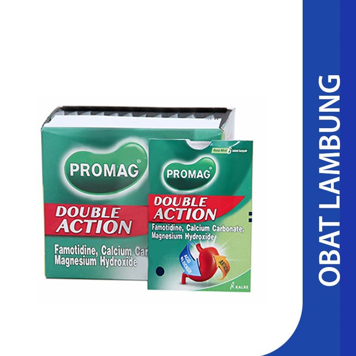 Jual OBAT MAAG PROMAG DOUBLE ACTION PER STRIP 6 TABLET KUNYAH | Shopee Indonesia