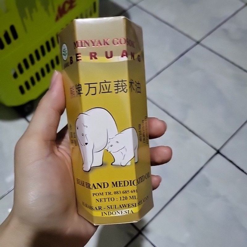 Jual Minyak gosok beruang GOLD tutup kuning 120ml asli dari makassar ...