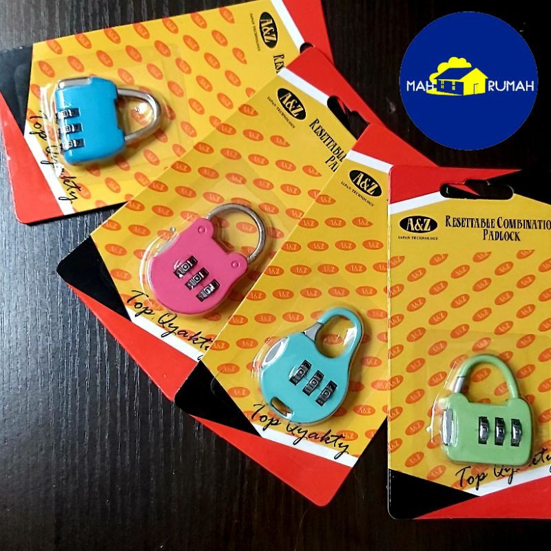 Gembok Pin Angka Kecil Koper Pin Password Angka Nomer (25mm) A&Z ...