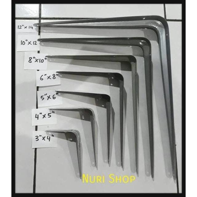 Jual Siku rak 8" x 10"/ siku rak 8"x10"/ siku L/ shelf bracket 8 x 10 ...