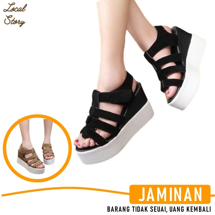 Jual Sandal Wedges Wanita Sandal Wanita Kekinian Sendal Wanita Terbaru ...