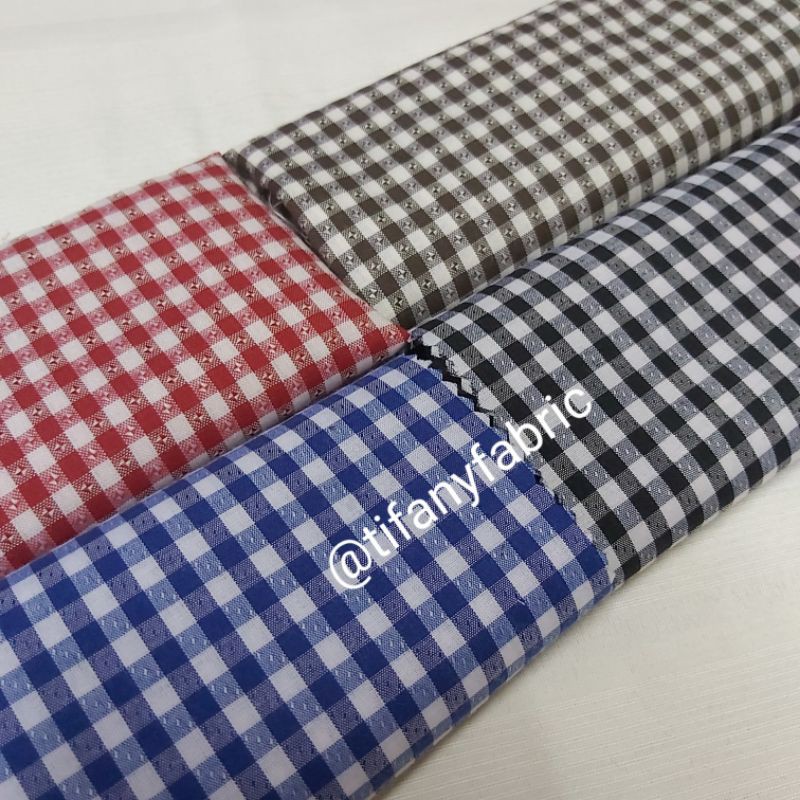 Jual Kain Kotak Dobi Dobby Garis Salur Katun Yanded Yandet Yarndyed ...