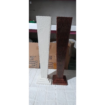 Jual Vas bunga pot bunga hias artificial / Pot kayu ukir cor | Shopee ...