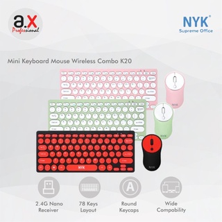 Jual Mini Keyboard Mouse Wireless Set NYK K20 - Light Green | Shopee ...