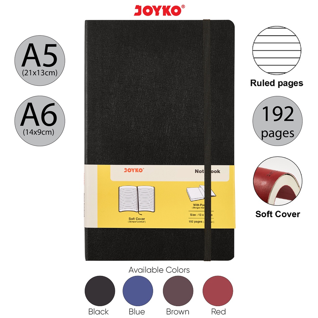 Jual Notebook Buku Tulis Catatan Diary Agenda Joyko Soft Cover ...