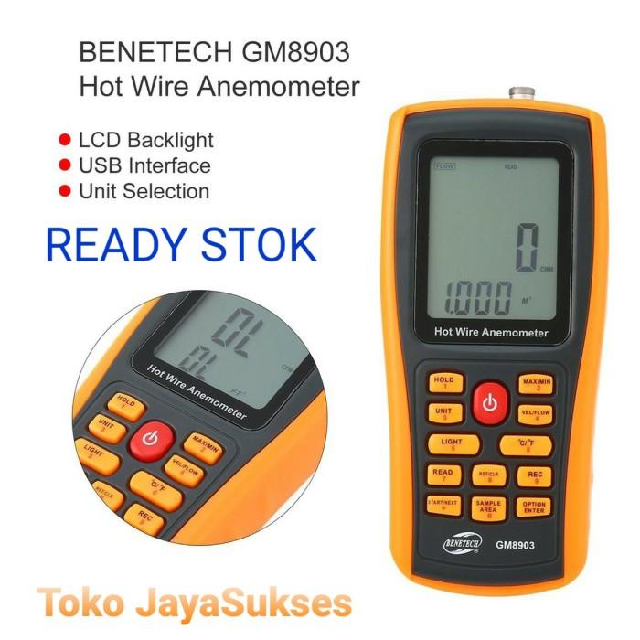 Jual Alat Ukur Gm8903 Benetech- Hot Wire Anemometer Usb Data Air Velocity Temperature | Shopee ...