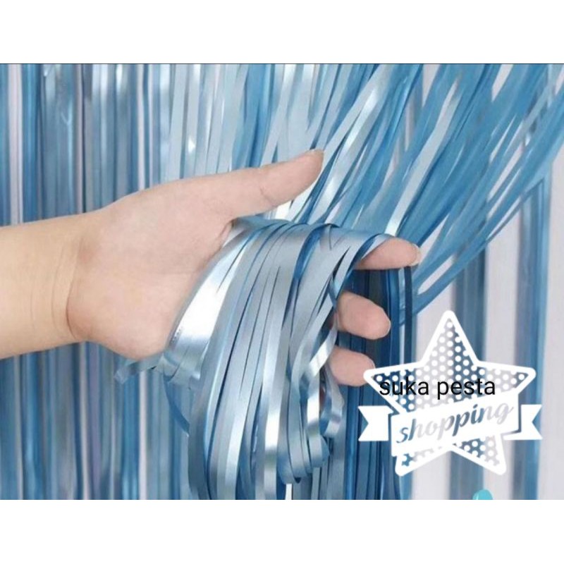 Jual TIRAI RUMBAI DOFF BIRU MUDA / TIRAI BIRU MUDA / TIRAI RUMBAI PESTA ...