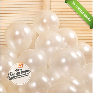 Jual Balon Metalik Putih / Balon Latex Warna Putih / Balon Karet Polos ...