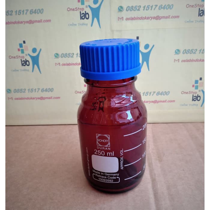 Jual DURAN Laboratory Bottle 250 ml amber Lab Botol laboratorium Coklat ...
