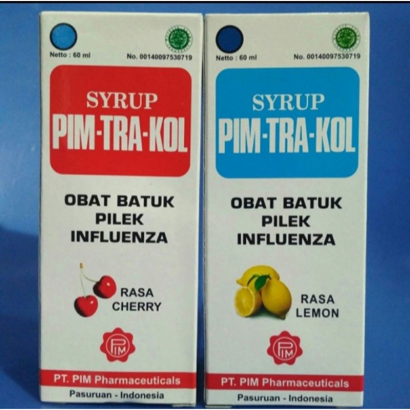Jual PIM TRA KOL /PIMTRAKOL Rasa lemon dan cherry - Obat batuk pilek ...