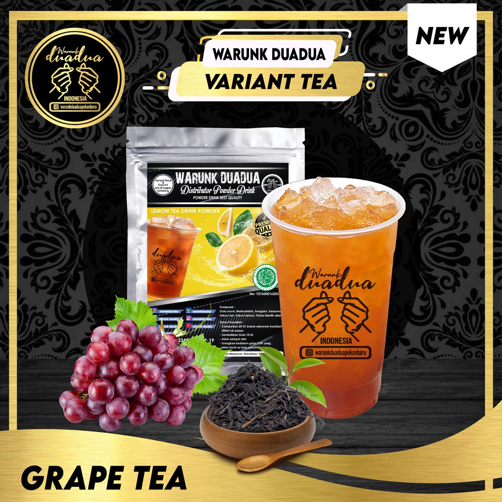 Jual GRAPE TEA 1kg / Bubuk Minuman Premix Rasa Teh Anggur Powder Drink ...