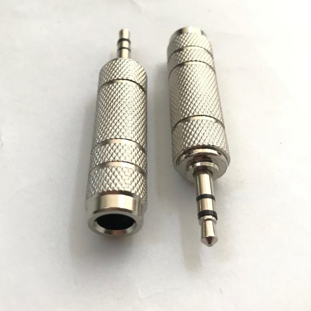 Jual converter jack mic audio female 6,35 mm ke jack 3.5mm /Jack Converter besar 6.5mm to kecil ...