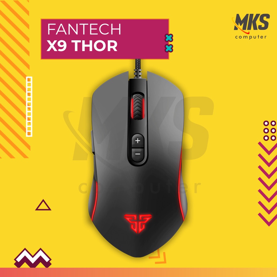 Jual FANTECH THOR X9 macro RGB gaming mouse - Black | Shopee Indonesia