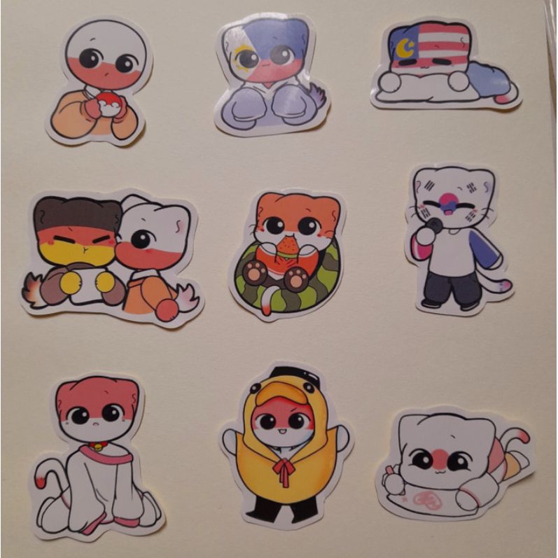 Jual COUNTRYHUMANS STICKERS SET 9 PCH | Shopee Indonesia