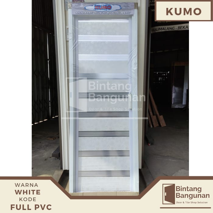 Jual Pintu Full Pvc Strip White Flower | Pintu Pvc Kamar Mandi KUMO ...