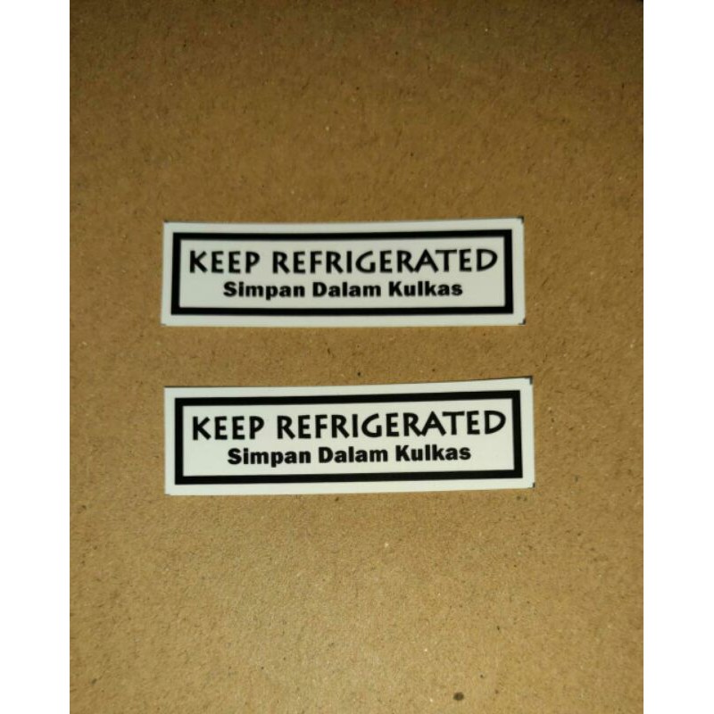 Jual sticker keep refrigerated simpan dalam kulkas 60 pcs Indonesia ...