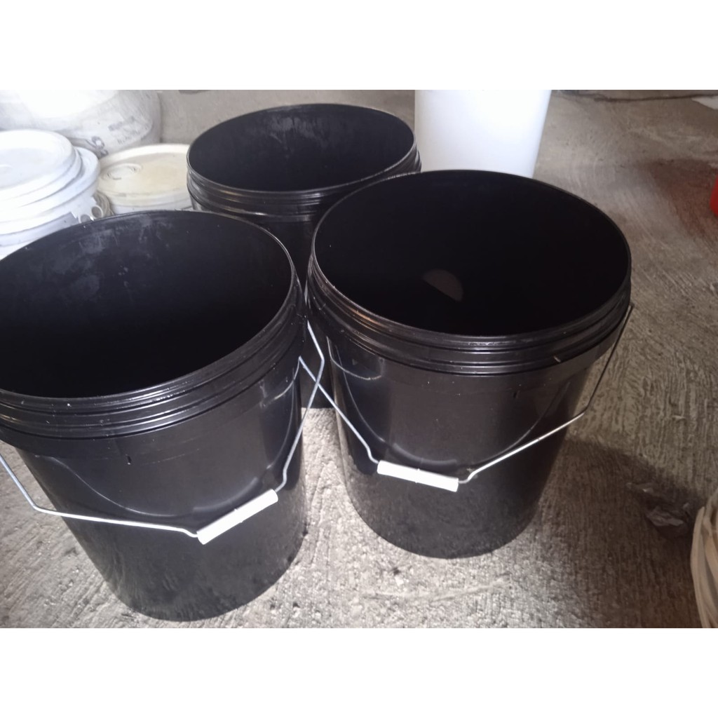 Jual EMBER PLASTIK 20 LITER 25 KG PAIL BEKAS CAT 20 LITER /25KG + TUTUP ...
