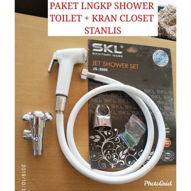 Paket komplit shower toilet + kran closet, jet shower, shower cebok ...