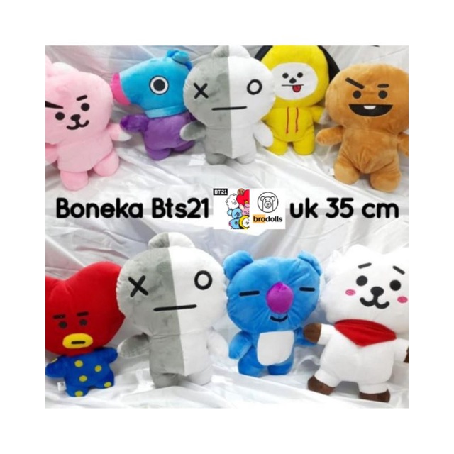 Jual BONEKA BTS BT21 FULL BODY UKURAN 35CM | Shopee Indonesia