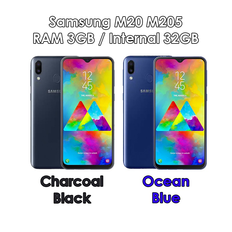 Jual Samsung Galaxy M20 M205 - 3GB 32GB (3/32) - Charcoal Black / Ocean ...