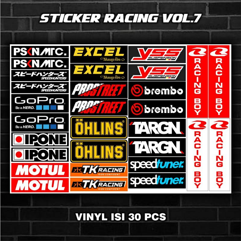 Jual STIKER RACING BAHAN VINYL + LAMINASI | Shopee Indonesia