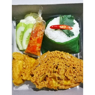 Jual Paket Nasi Box / Kotak Murah Ayam Bakar, Kremes, Geprek, Cabe Ijo, Lada Hitam, - Bisa ...
