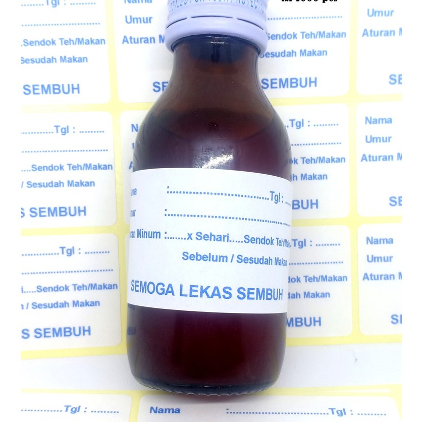 Jual sticker/etiket sirup obat HVS (sticker label undangan) Indonesia ...
