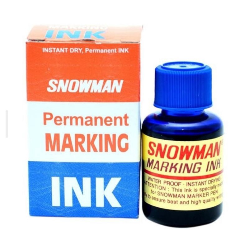 Jual Refill Tinta Snowman Permanent Biru INK MIG 20 - Isi Tinta ...