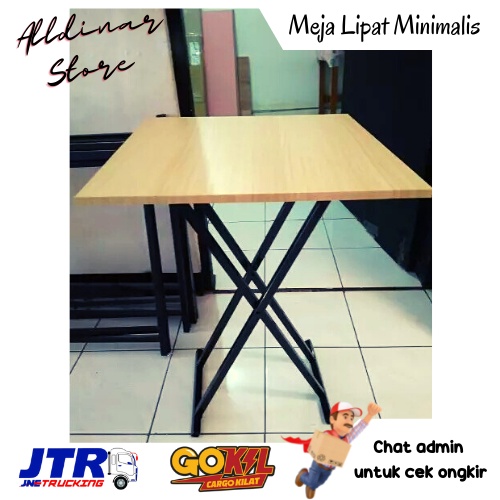 Jual Meja lipat ukuran 50x50x70 meja makan lipat meja portable folding ...