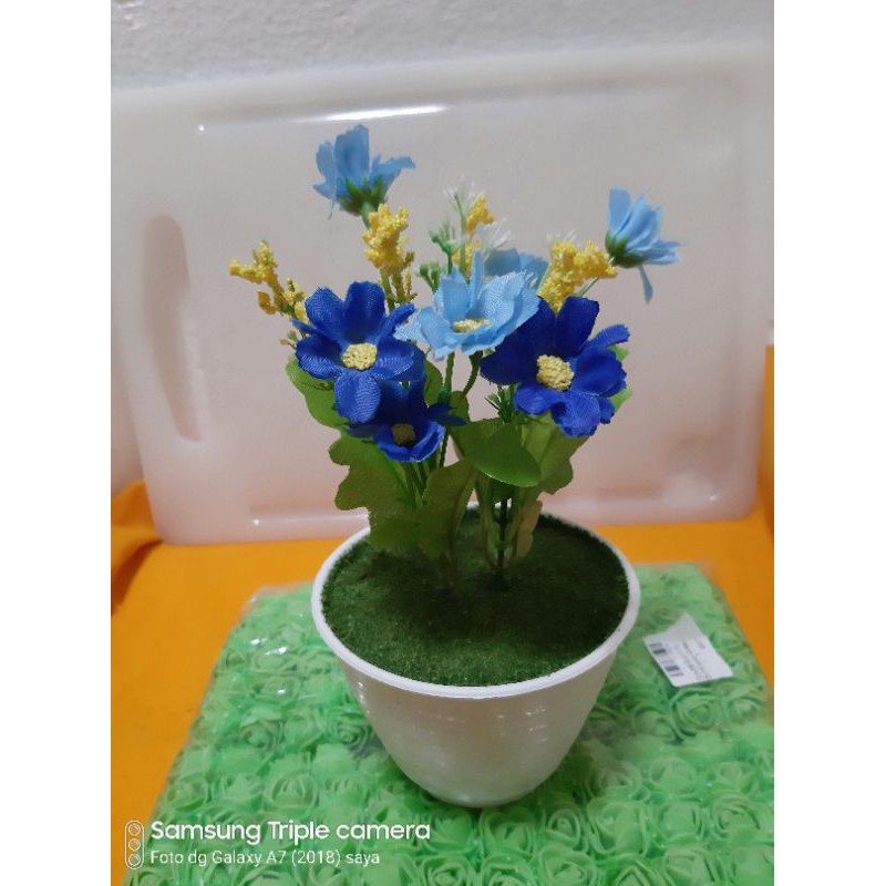 PROMO! 5 Model rangkaian aster mini bunga artificial bunga hias pot ...