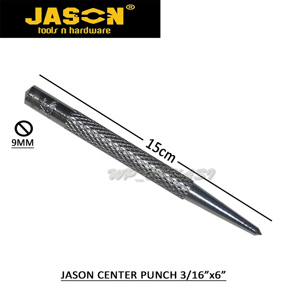 Jual JASON Drip Center Punch Manual 3/16 x 6 Alat Penitik Besi 6 Inchi ...