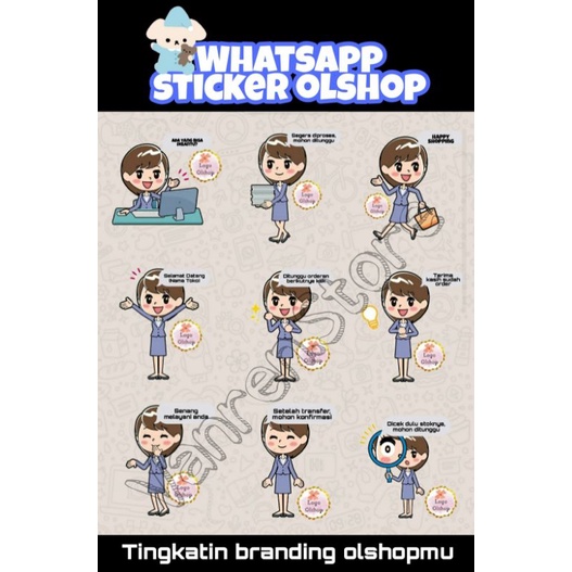 Jual MIKU CUSTOM STICKER BRANDING OLSHOP WHATSAPP (5 STICKER) | Shopee Indonesia