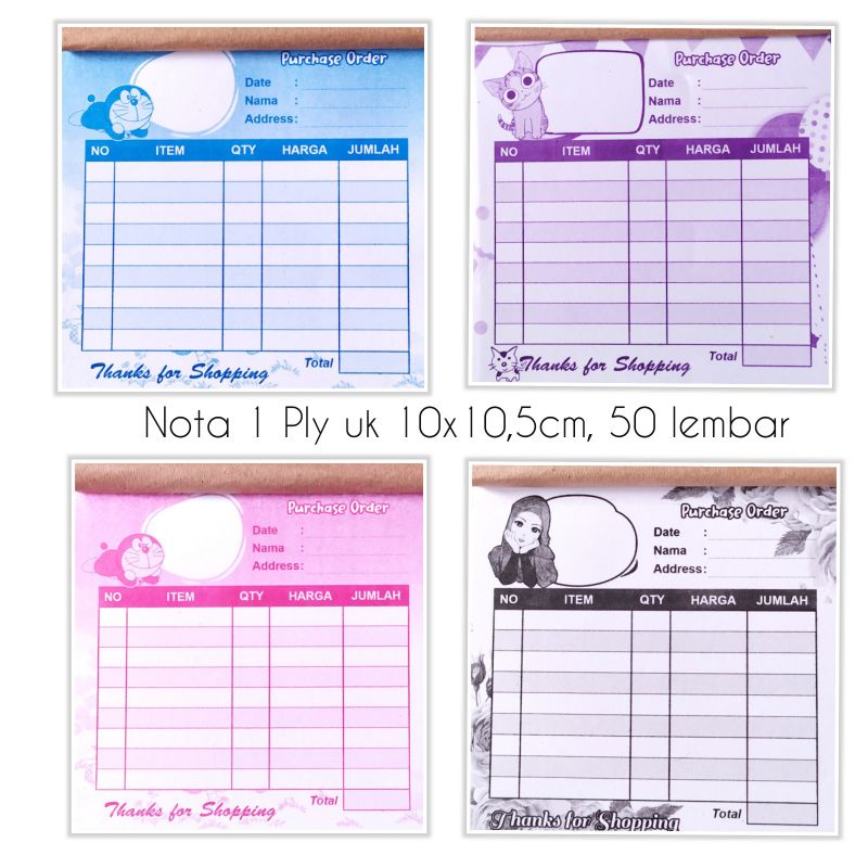 Jual [50 lembar] NOTA olshop murah 1 ply | Shopee Indonesia