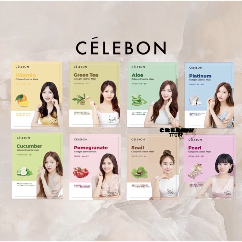 Jual Celebon Collagen Essence Sheet Mask - Gfriend Sheet Mask Original ...