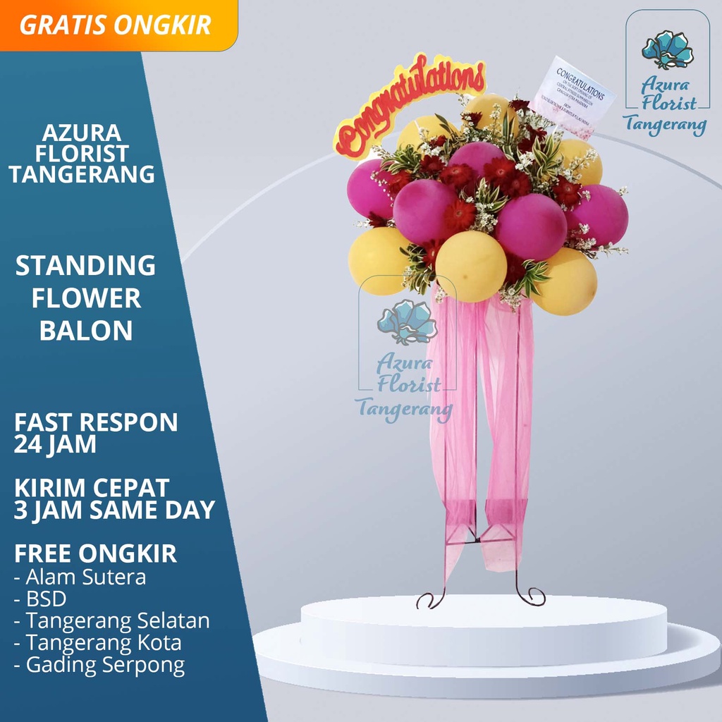 Jual Standing Balon Flower Bunga Congratulation Wedding Tangerang ...