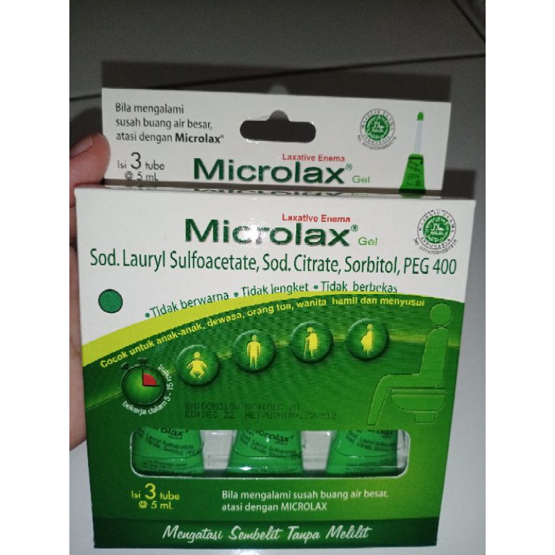 Jual Microlax Laxative Enema Gel (Isi 3 tube @5 mL) Indonesia|Shopee ...