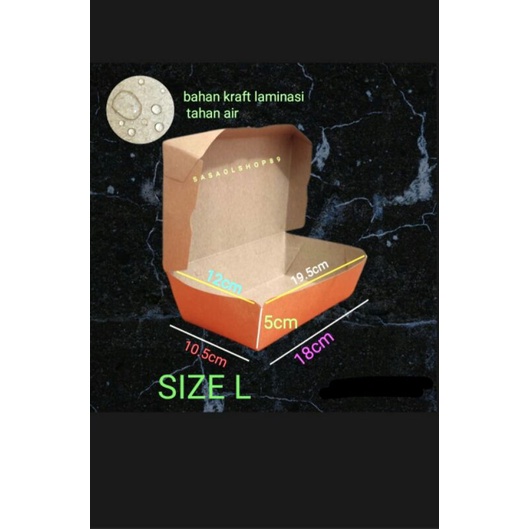 Jual PAPER LUNCH BOX KRAFT IVORY BOX NASI KOTAK MAKAN KERTAS DUS NASI ...