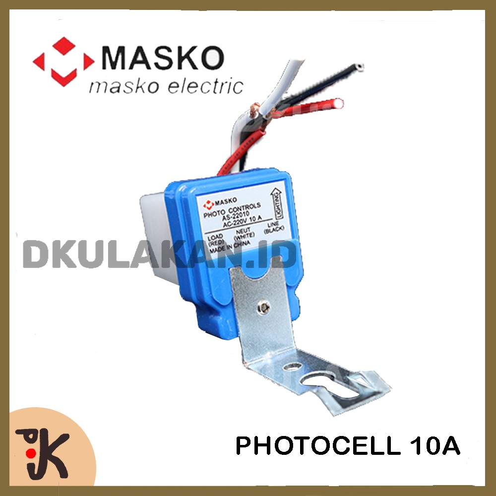 Jual PHOTOCELL MASKO SENSOR CAHAYA 10A PLUS SEKRUP TIPE AS2210 FOTOSEL ...