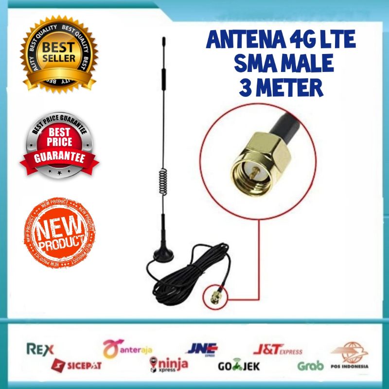 Jual Antena Modem 4G Lte 3G Gsm-Sma Male 3 Meter | Shopee Indonesia