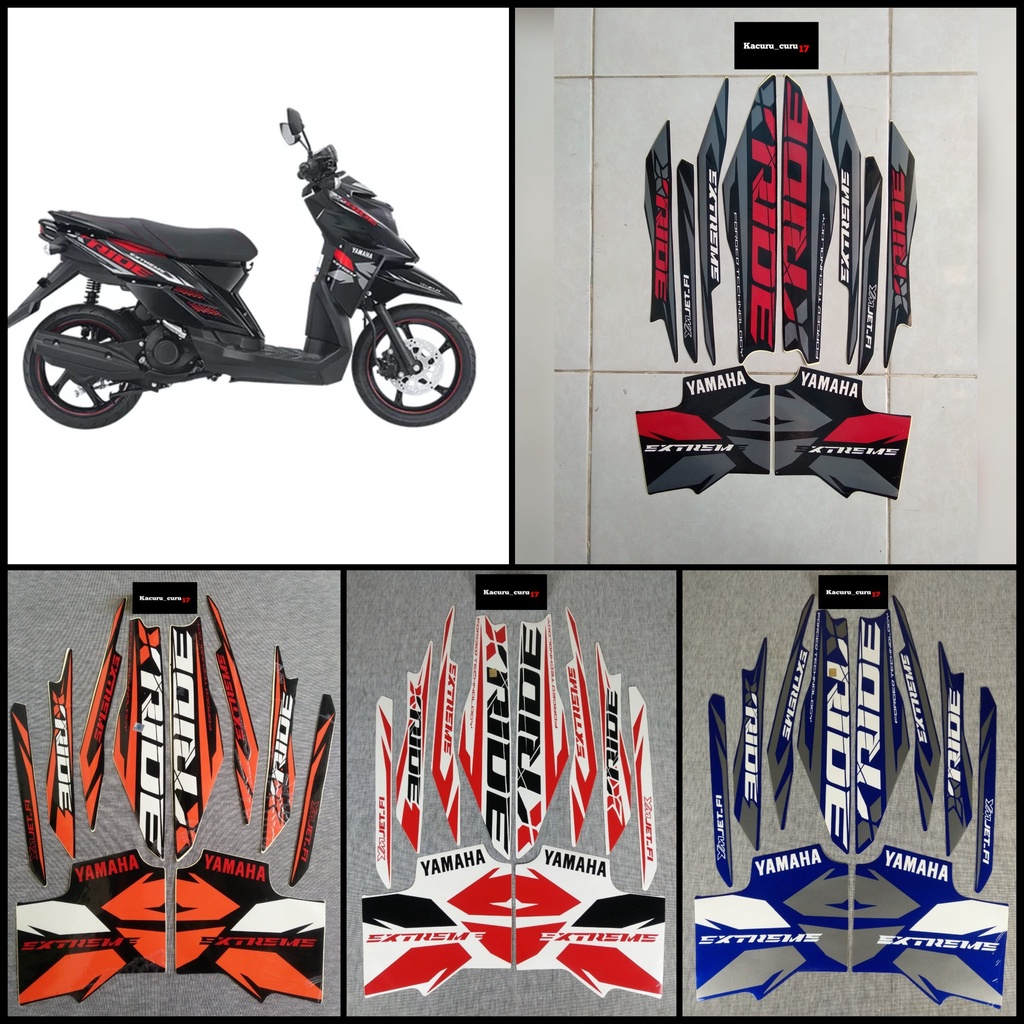 Jual List Stiker Striping Standar Pabrikan Yamaha X-RIDE 2014-2015 ...