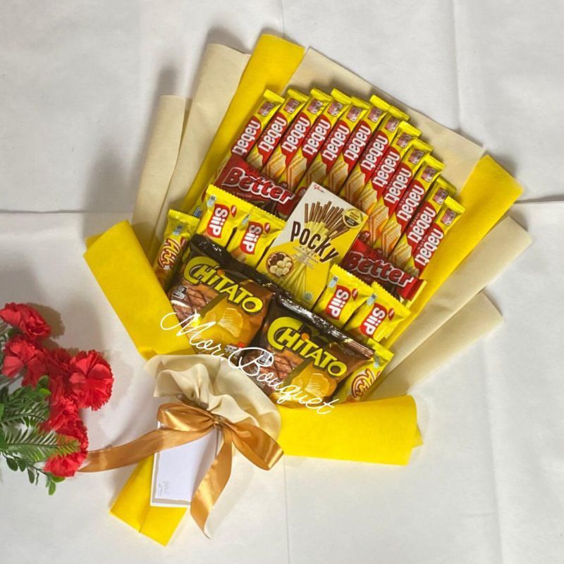 Jual BOUQUET SNACK /BUKET SNACK / BUKET MAKANAN | Shopee Indonesia