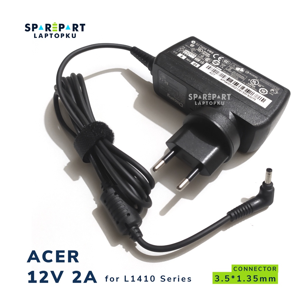 Jual Adaptor Charger Original Acer One 14 L1410 Series 12V 2A DC 3.5*1.35mm Colokan Kecil ...