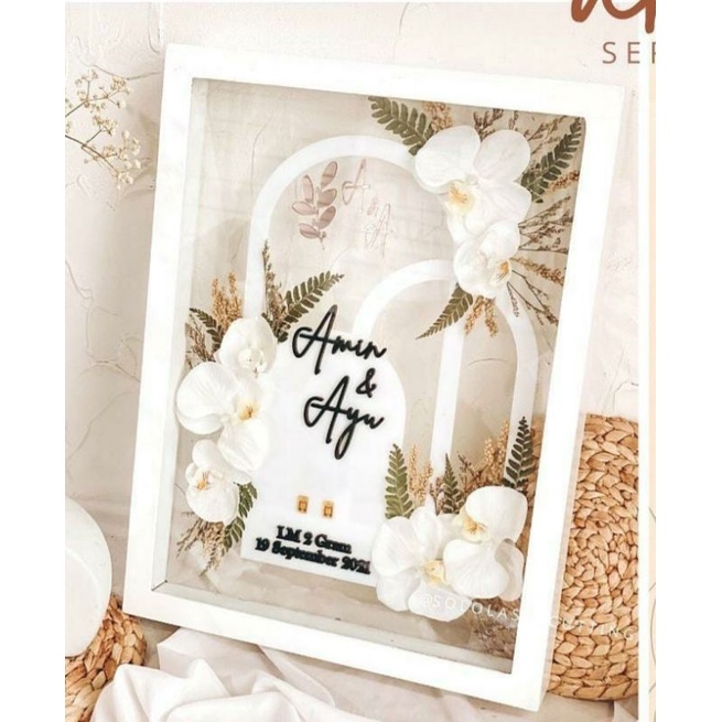 Jual Mahar Transparan Anggrek || Mahar Akrilik Transparan 30*40 ...